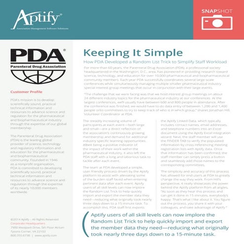 Association Management System Used oo Simplify Staff Workload | PDF
