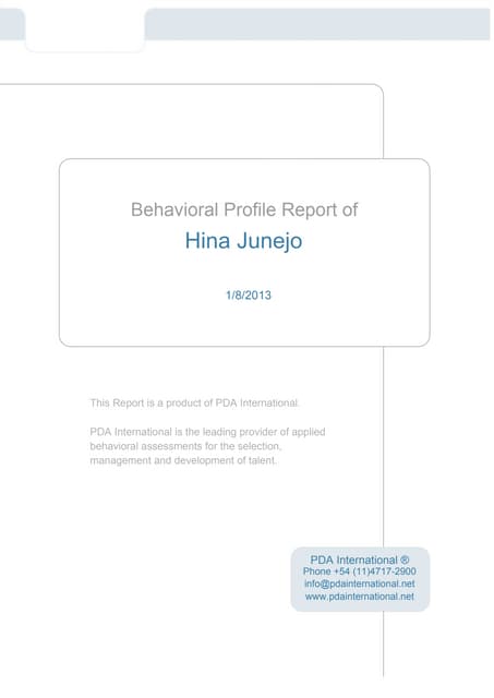 My Thomas Ppa Assessment Report | PDF