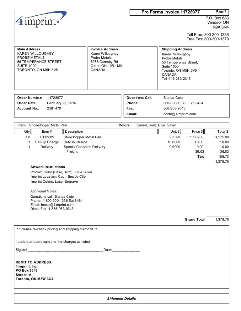 Pdac pens 2016 pro forma invoice_11728977