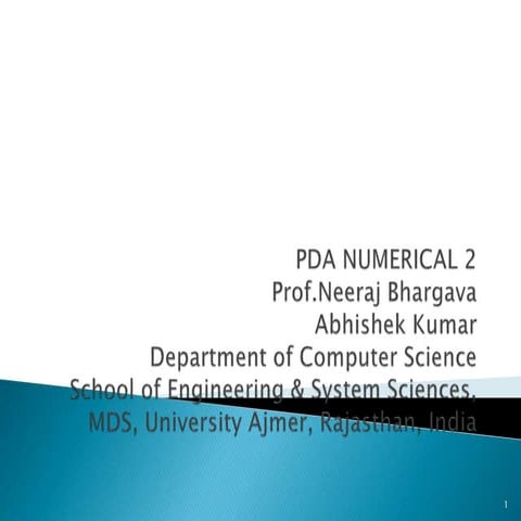 Pda numerical 2 | PPT