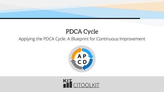 PDCA Plan Do Check Act | PPTX | Business | Business and Finance