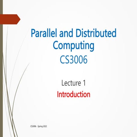 Parallel Disrtibuted Computinglecturenumber Four 1pptx Computing 9569