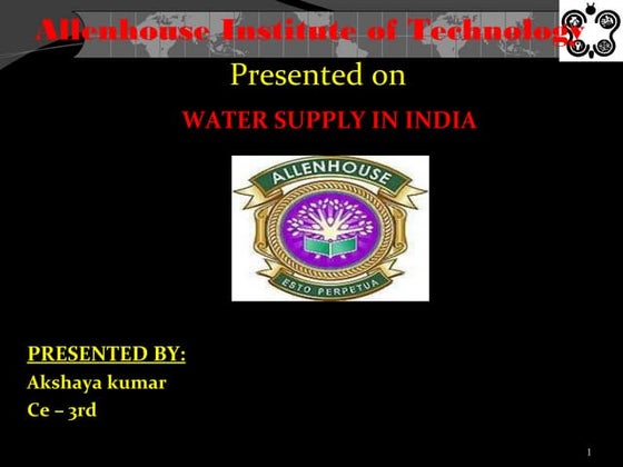 Water supply and sanitation | PPT | Indoor Environmental Quality | Home ...