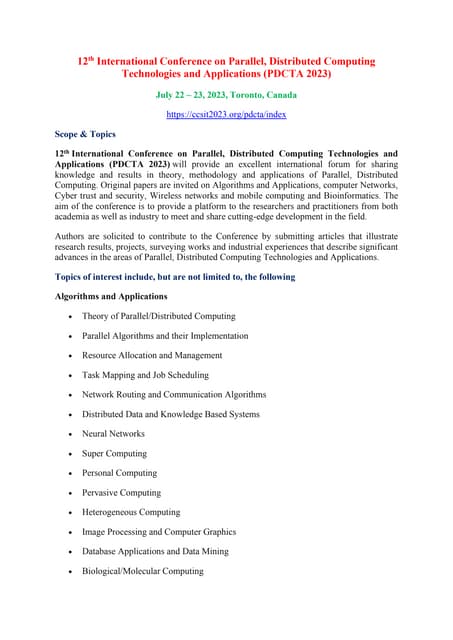 12th International Conference On Parallel Distributed Computing Technologies And Applications 0472