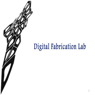 Digital Fabrication Lab | PDF