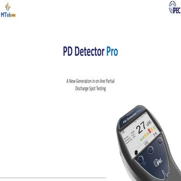 PDD Pro detector for Partial Discharge testing | PPT