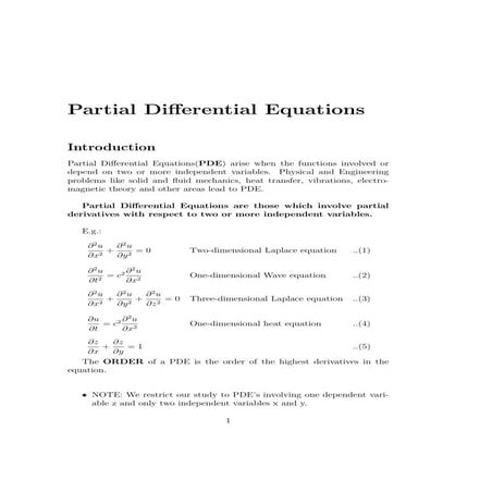 Partial differential equations