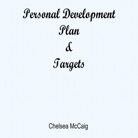personal development plan & targets | PPT