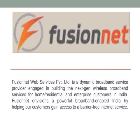 Wifi in Noida | Fusionnet | PPT