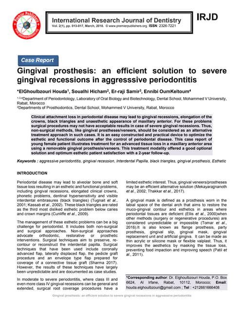 Art of predicting root coverage in localized gingival recession | PPT