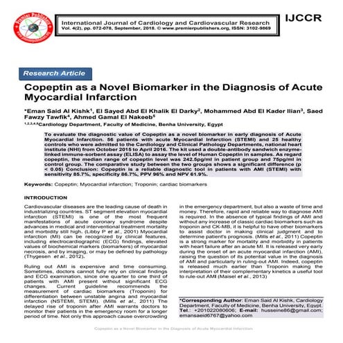 Copeptin as a Novel Biomarker in the Diagnosis of Acute Myocardial ...