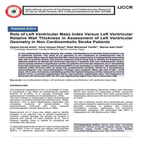 Role of Left Ventricular Mass Index Versus Left Ventricular Relative ...