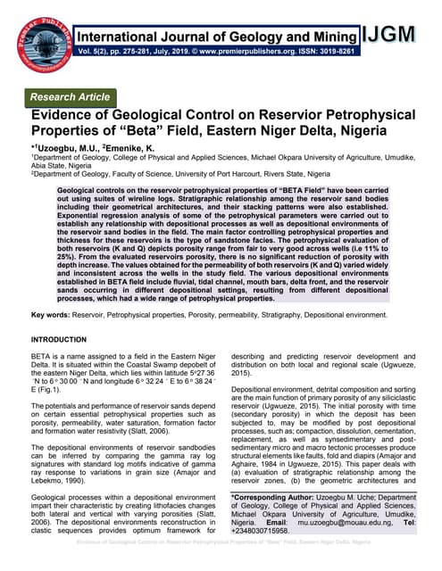 Geology, Stratigraphy and Petroleum Potentials of the Borno Basin | PPTX