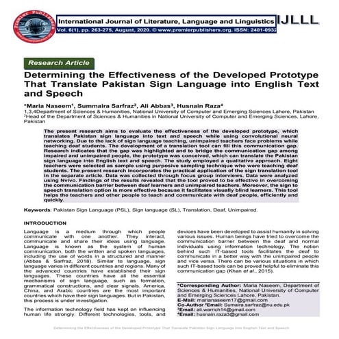 Determining the Effectiveness of the Developed Prototype That Translate ...