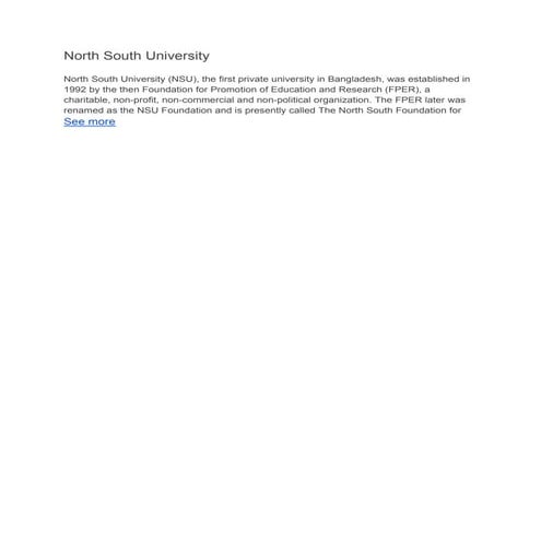 North South Universit | PDF