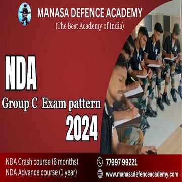 NDA Group C Exam Pattern 2024 | PPT