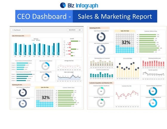 CEO Dashboard - Executive Dashboard Template | PDF
