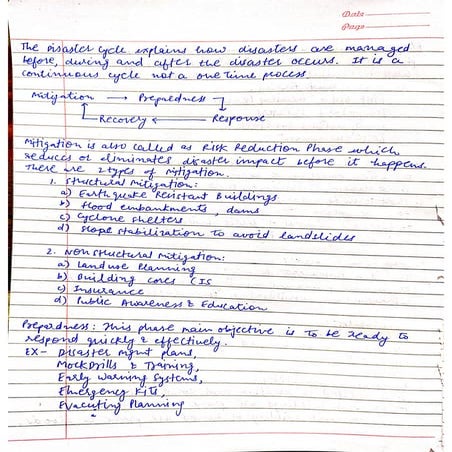 Disaster Management Notes for B.Tech. CSE | PDF