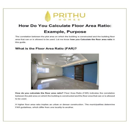 How Do You Calculate Floor Area Ratio: Example, Purpose .pdf