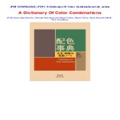 ( PDF ) A Dictionary Of Color Combinations