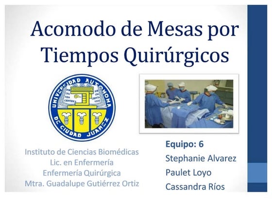 Preparación de la mesa de mayo y riñón | PPT