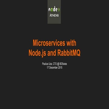Microservices With Nodejs And Rabbitmq Pdf Internet Computing