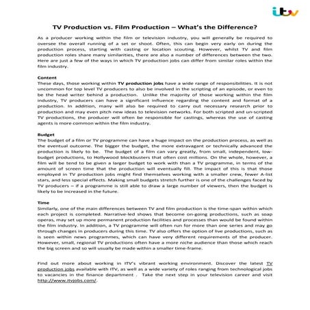 Television production Process - An insight to TV Industry | PPT