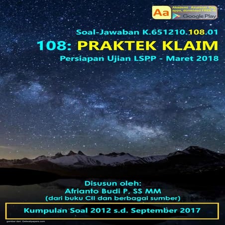 Tutorial LSPP 108 - Praktek Klaim - Maret 2018 | PDF
