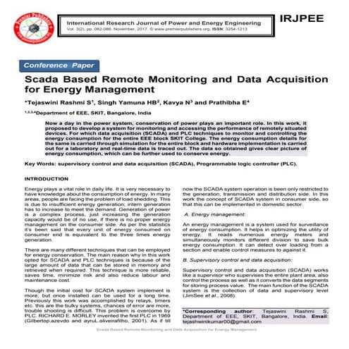 Scada Based Remote Monitoring and Data Acquisition for Energy ...
