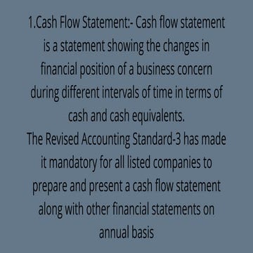 Cash flow statement | PPT
