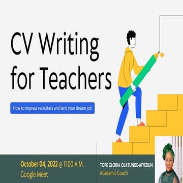 Cv writing for teachers | PDF