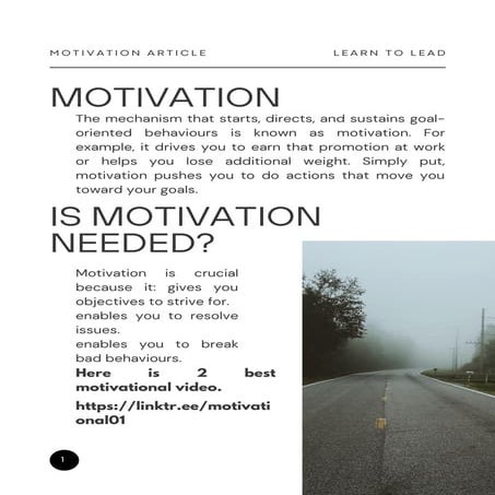 What is Motivation? | PDF