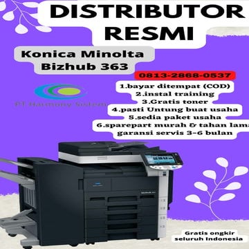 Distributor Resmi mesin fotocopy Konica Minolta 363 Ampenan penjeruk ...