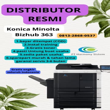 Distributor Resmi mesin fotocopy Konica Minolta 363 Cakranegara ...