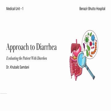 Approach to Diarrhea | PDF