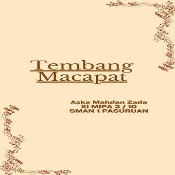 Tembang Macapat | PDF