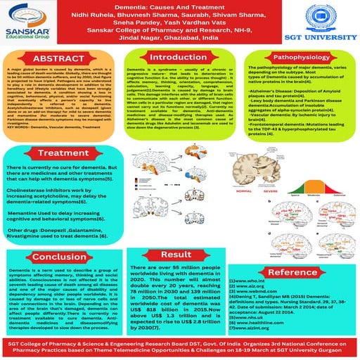 Dementia cause and treatment Poster | PDF