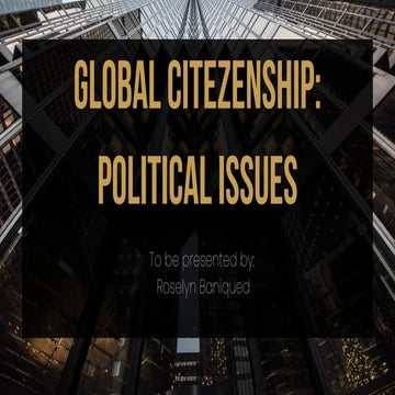 Global issues ppt carlo | PPTX