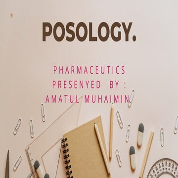 Posology | PPT