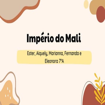 Trabalho escolar de história sobre o Império do Mali | PDF