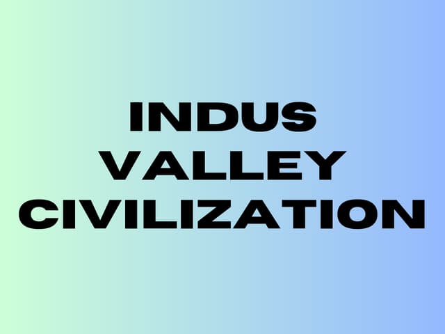 Indus valley civilization ppt | PPT