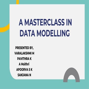 Presentation of Data modeling in artificial intelligence | PPT