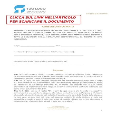 Consenso informato brandizzato | PDF