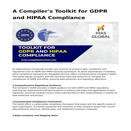 GDPR and HIPAA: What are the key differences? | PDF
