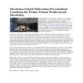 Mortician School Delivering Personalised Coaching for Future Future ...