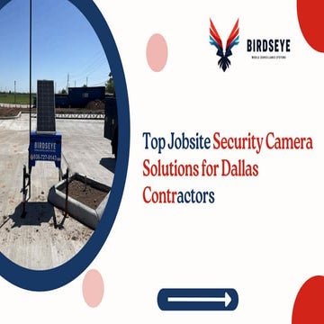 Top Jobsite Security Camera Solutions for Dallas Contractors | PDF