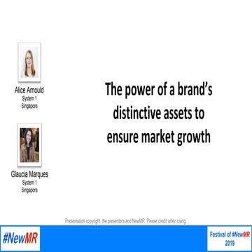 The power of a brand’s distinctive assets to ensure market growth | PPT