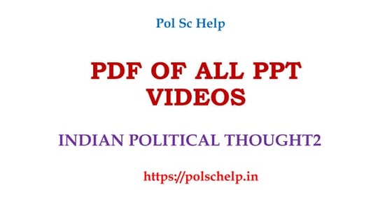 Liberal approach to study Indian politics | PPT