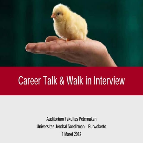 career talk unsoed | PDF