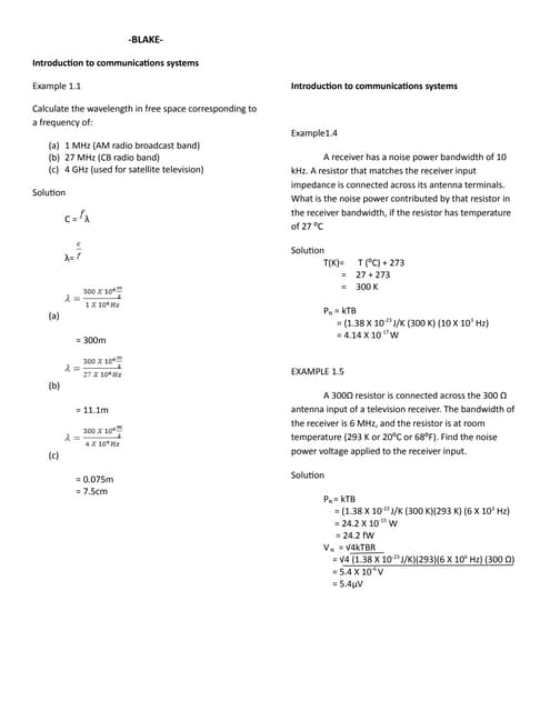 Numerical Problems on Ampitude Modulation | PDF